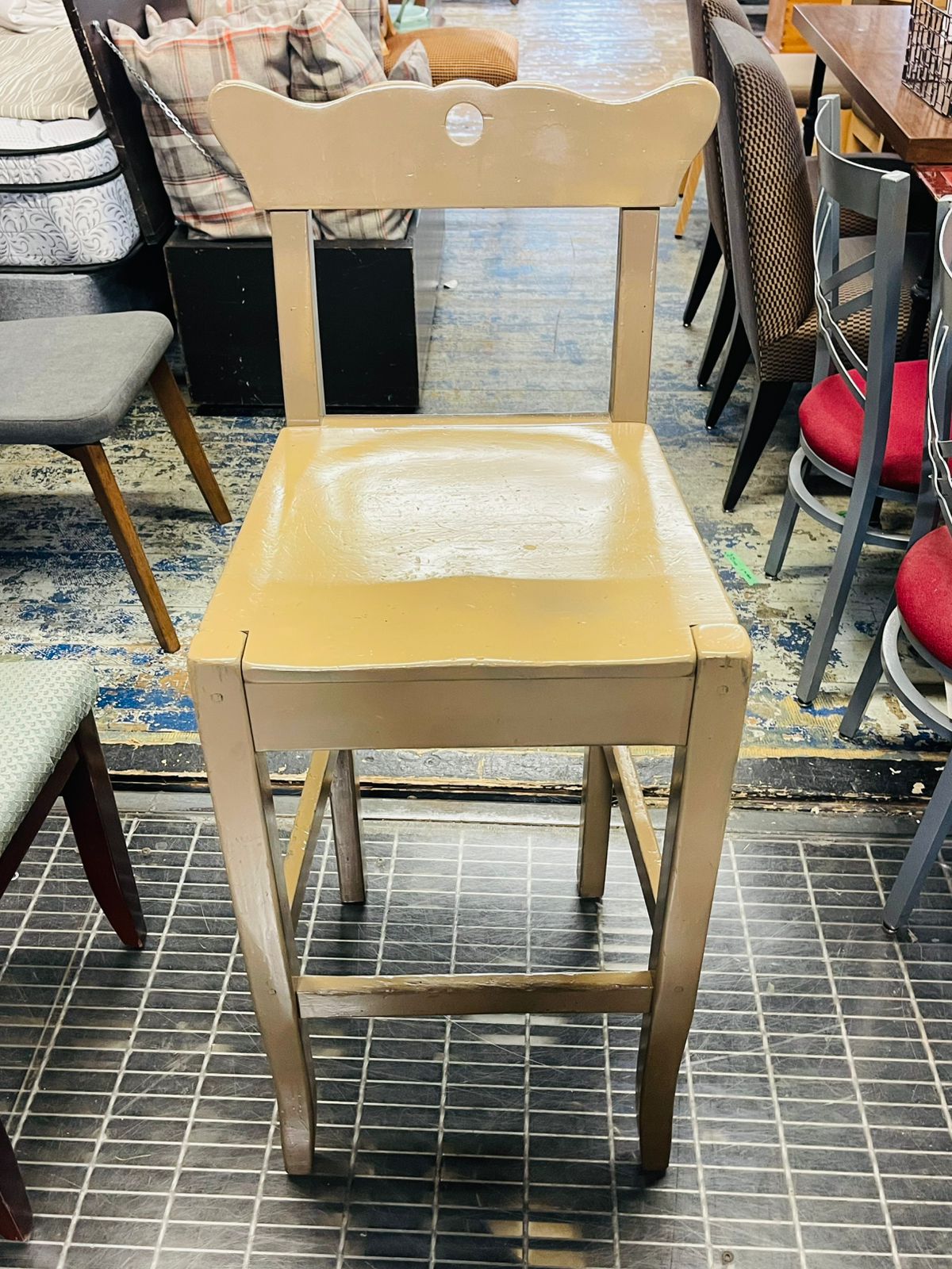 Multi color wood bar stool I Anizco Furniture