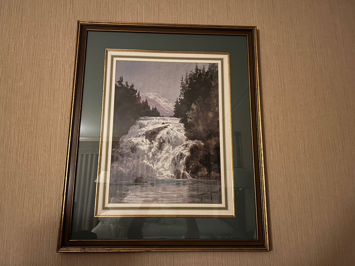 Waterfall Framed Art with beautiful mat I Anizco Furniture